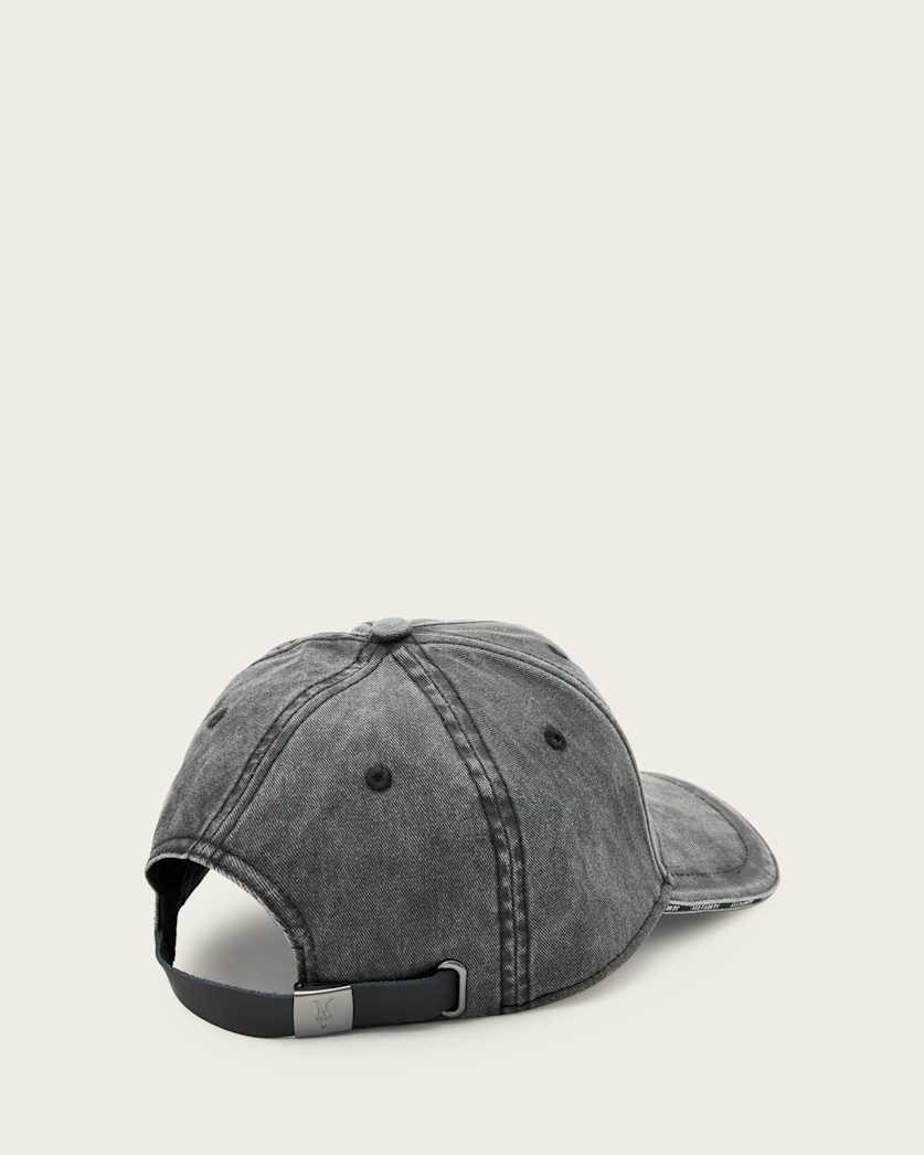 Felix Embroidered Baseball Cap Washed Black | ALLSAINTS